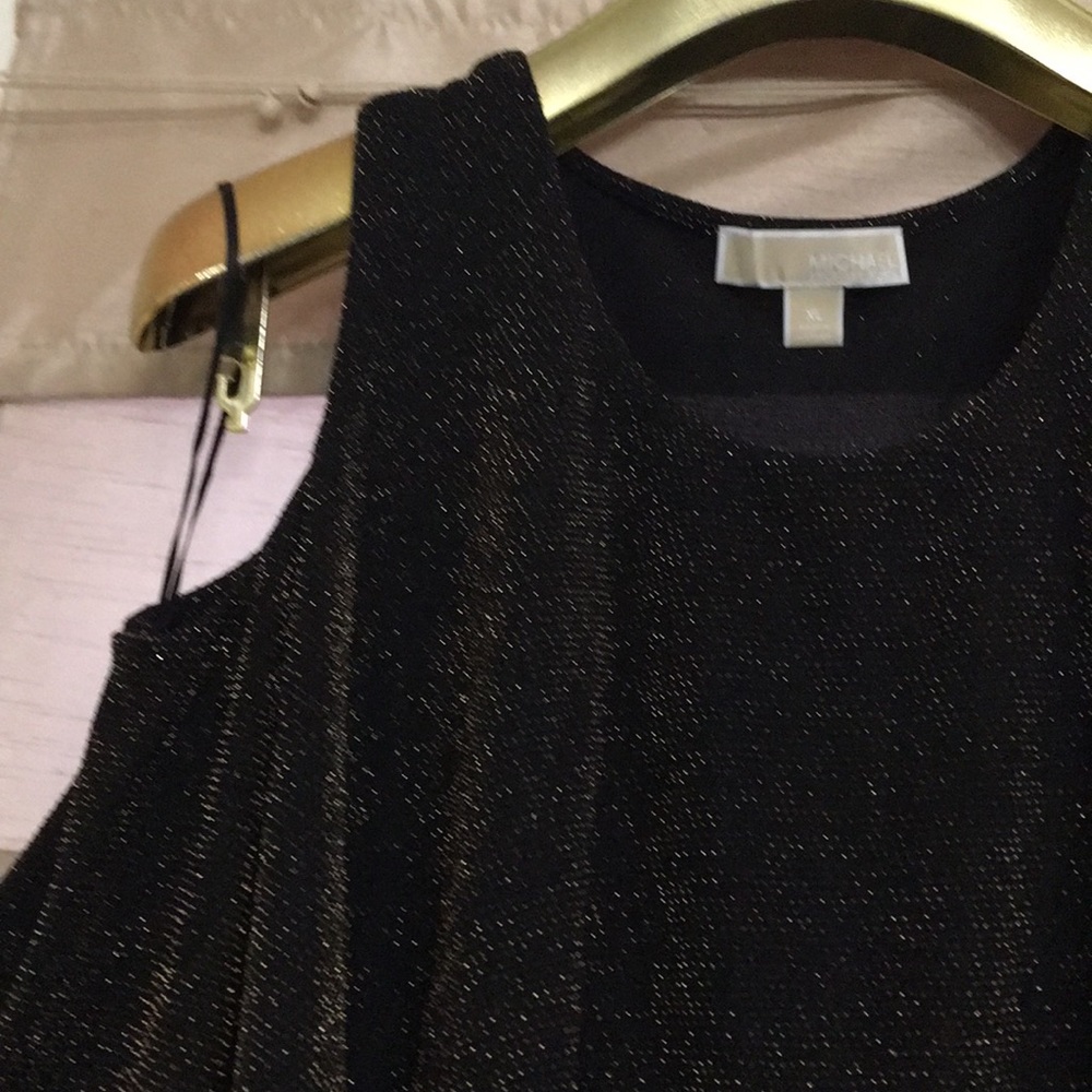 Michael Michael Kors Sparkle Cold Shoulder Top - Gem